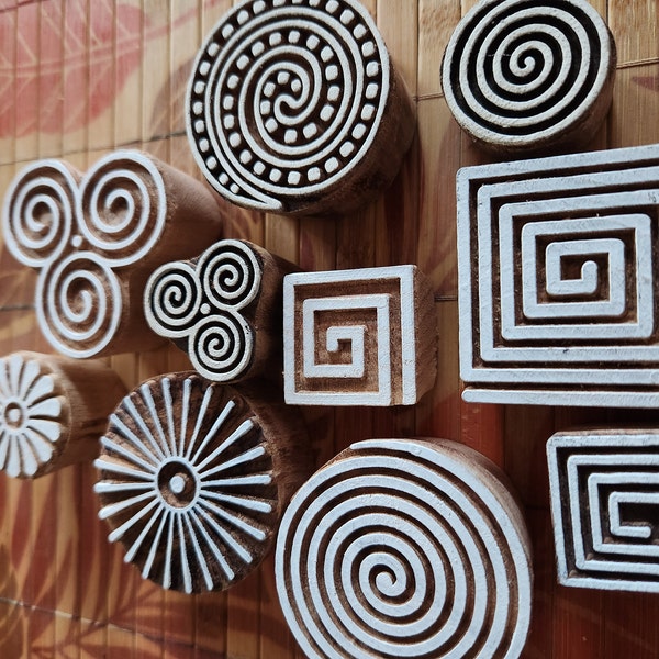 Mehndi Print Blocks Stylish Border Pattern Wooden Stamps (set of 10) - Etsy