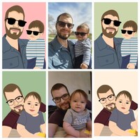 Custom Dad Portrait - Personalized Father's Day Gift - Unforgettable ...