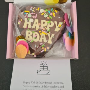 Mini Heart Brownie Slab / Postal Brownies / Letterbox Brownies / Love ...