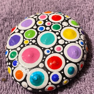 Hand Painted Hope Stone Mandala Painted Stone Decorative - Etsy