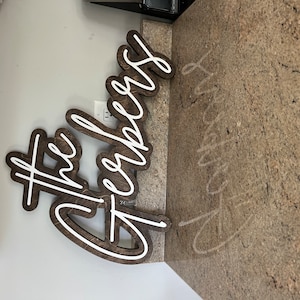Large Last Name Sign Cut Out Last Name Sign Wedding Name - Etsy