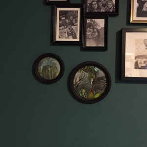 Wooden Round Frame, Black Round Frame, Round Picture Frame, Round Frame ...