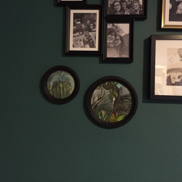 Wooden Round Frame, Black Round Frame, Round Picture Frame, Round Frame ...