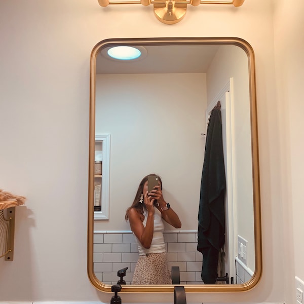 Mirror Vanity - Mirror Light - 4 Bulb Vanity - Bathroom Vanity - Wall ...