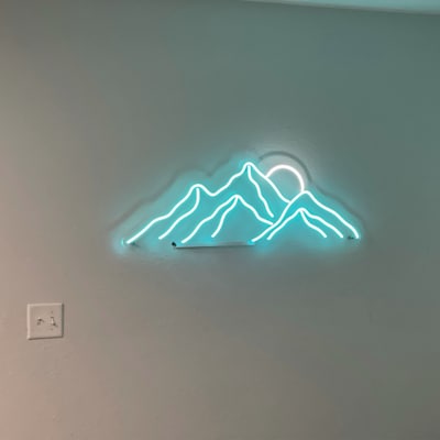 Mountain LED Neon Sign Customize Large Sunset Acrylic Wall Art ...