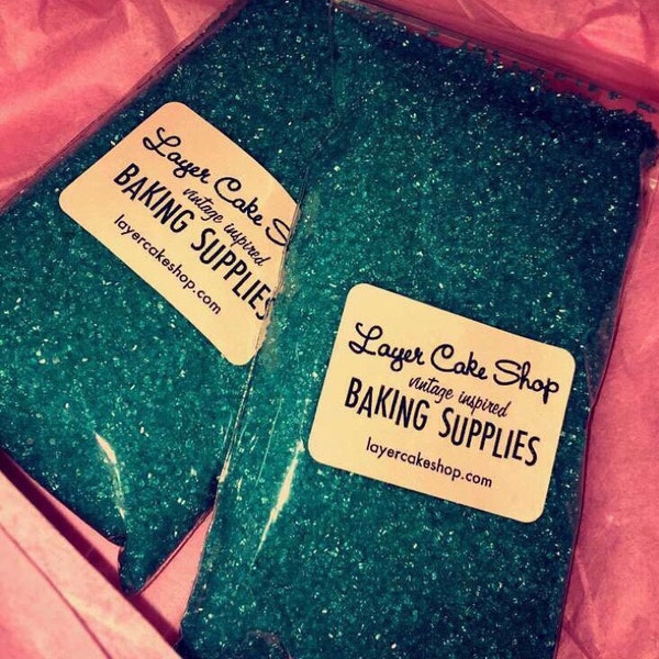 Teal Sanding Sugar - Bright Turquoise Sprinkles for Decorating Cupcakes ...