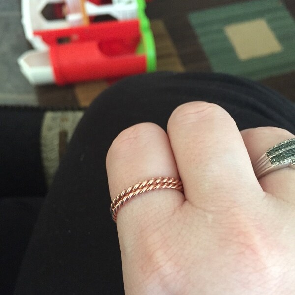 Pure Copper Twisted Ring in Various Gauges - Etsy