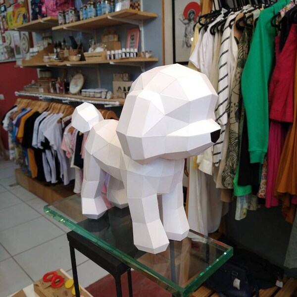 Poodle Paper Model ,papercraft , DIY , Low Poly , PDF Papercraft ...
