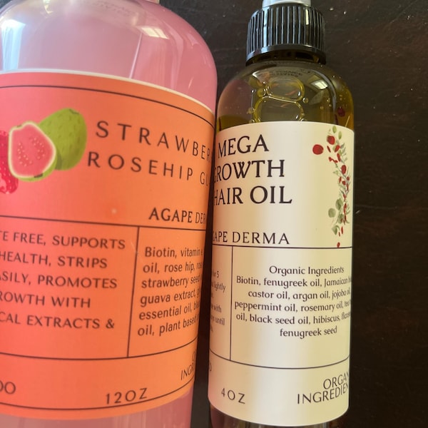 Mega Growth Nourishing Organic Hair Oil 4oz - Etsy