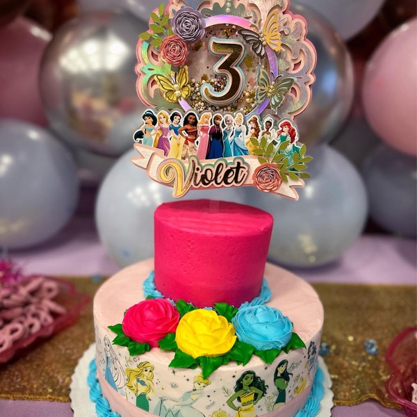Princess Cake Topper / Princess Topper / Princess Shaker Topper ...