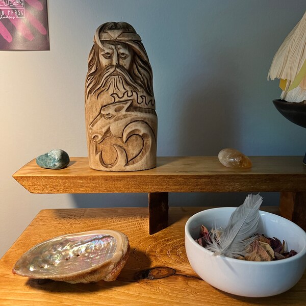 Hel Statue Hand Made From Linden. Original Hand Carved Hel Statuette ...