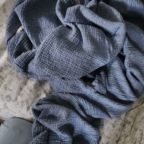 Oversize King Muslin Bed Spread, Muslin Bed Coverlet Queen, Gauze Bed ...