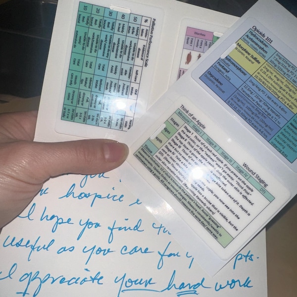 Hospice Nurse PPS FAST Scales Reference Card, Palliative Care PVC Badge ...