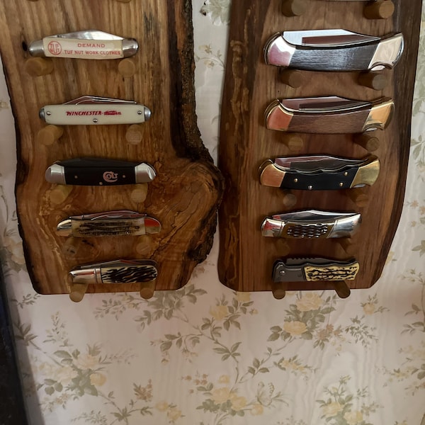 Knife Display,butcher Block Knife Display,wood Knife Holder,kitchen ...