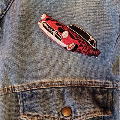 Hot Rod Classic Car Patch Muscle Low Rider Cruiser Embroidered Iron on ...