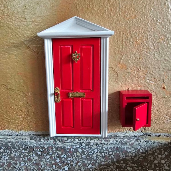 Miniature Wooden Elf / Fairy Mail Box in Various Colours - Etsy