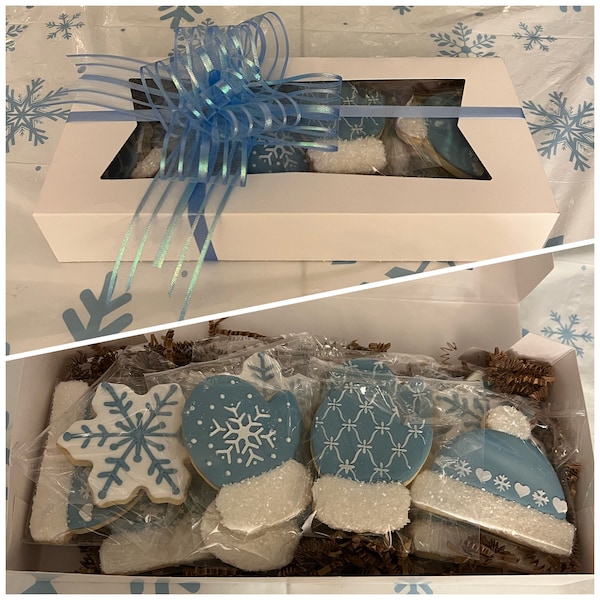 Winter Holiday Mittens Hats & Snowflakes Decorated Sugar Cookies - Etsy