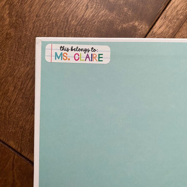 Teacher Labels, Teacher Book Labels, Waterproof School Labels ...