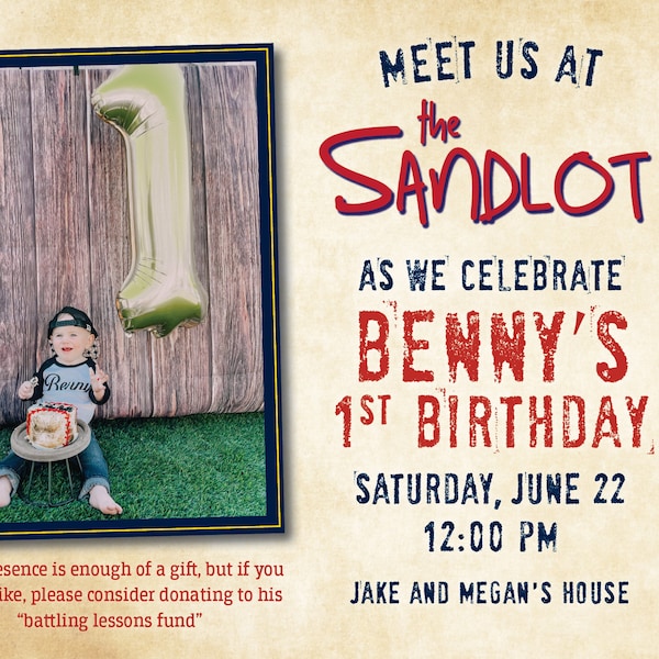 The Sandlot Wood Sign - Baseball Party Backdrop Sign - the Sandlot ...