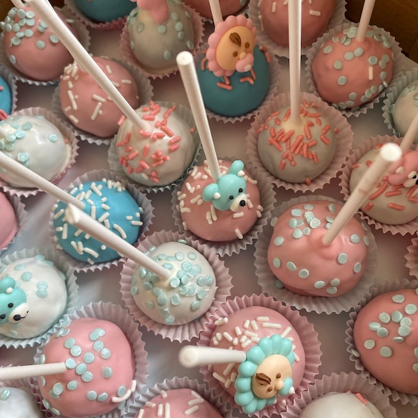 Edible Baby Shower Sugar Decorations, Baby Shower, Gender Reveal, Baby ...
