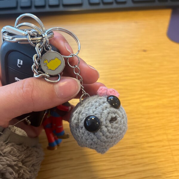 Handmade Crochet Angry, Drop, Exclamation Mark Manpu Hairclip Cute ...