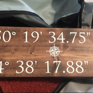 GPS Sign Coordinates Sign Address Sign Custom - Etsy