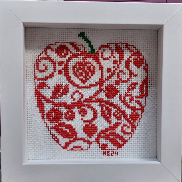 Cross Stitch Pattern Quaker Apples, Sampler Cross Stitch, Autumn Cross ...