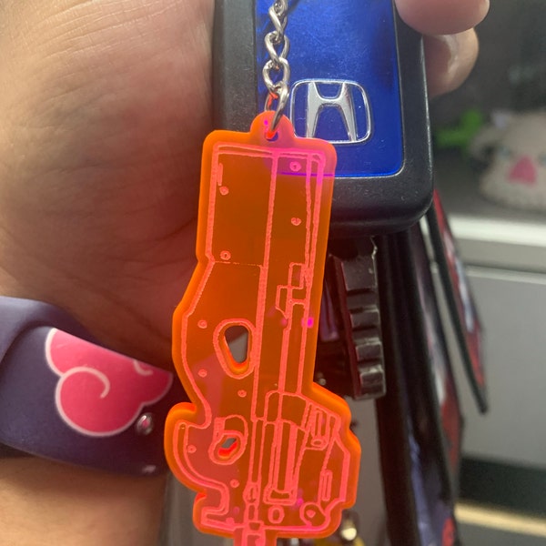 Pink P90 Keychain, Charm, or Necklace FN P90 P-chan Laser-cut Acrylic ...