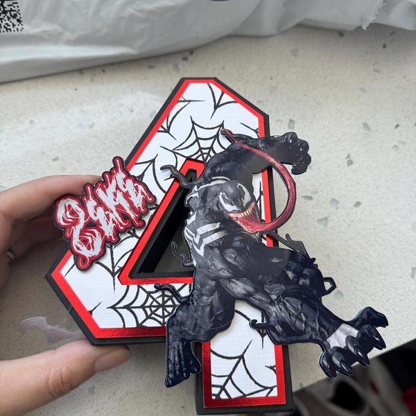 Venom Birthday 3D Letter or Number: Personalized Party Decor - Etsy