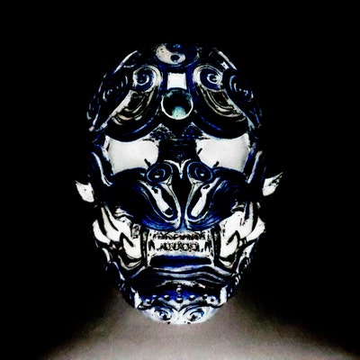 Mask Black Golden Lion Wind Lion Mask Samurai Samurai Armor Cosplay ...