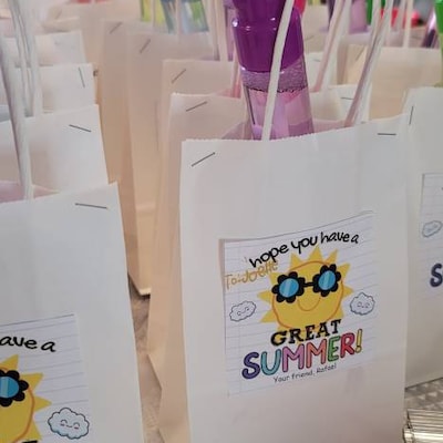 End of Year Tags, Sun Summer Gift Tags Teacher Thank You, Classroom ...