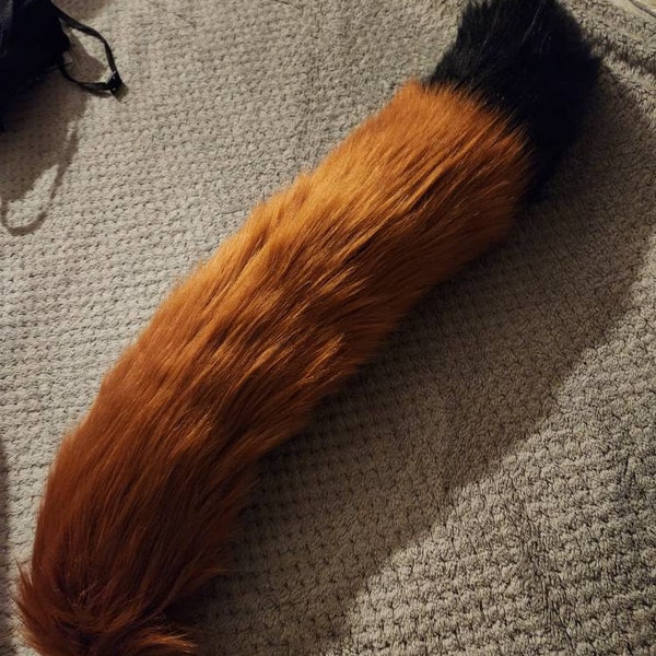 Ivory and Blonde Cat Tail Cosplay Tail Faux Fur Tail Hand Made Tail ...