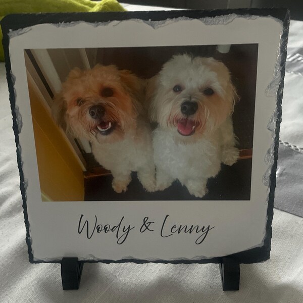 Personalised Photo Slate Gift - Custom Slate Photo Frame for ...