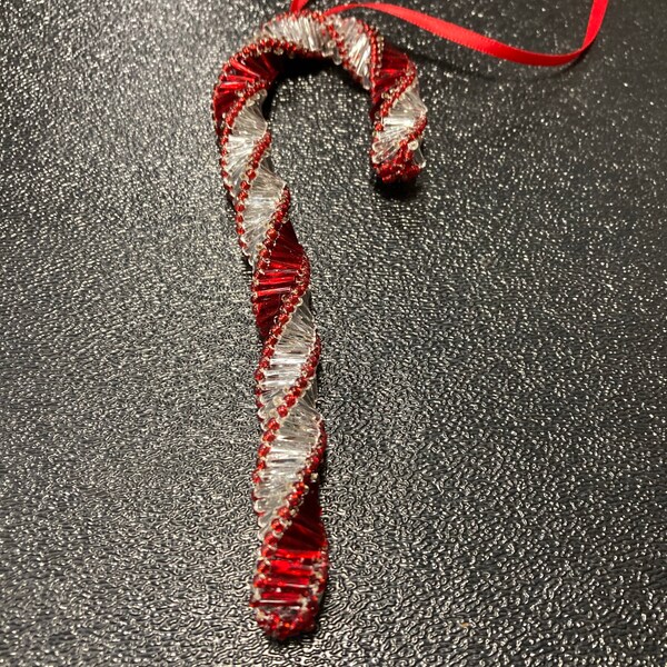 Beaded Candy Cane Ornament Kit, Christmas Candy Cane Ornaments Bugle ...
