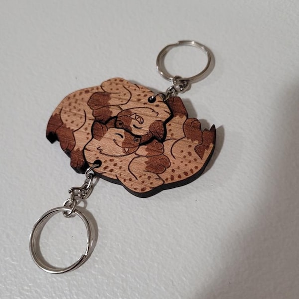 Hyena Interlocking Couple Keychains - Friendship or Relationship ...