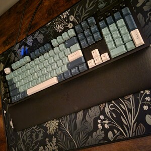 141pcs Dark Blue Ocean Theme Keycaps Set, Retro Style Keycaps, PBT ...