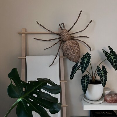 Halloween Bats Wicker Wall Decor Hanging Scary Bats Wicker Wall Art for ...