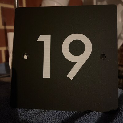 Contemporary Modern House Number Sign Printed Address Signage Matt ...