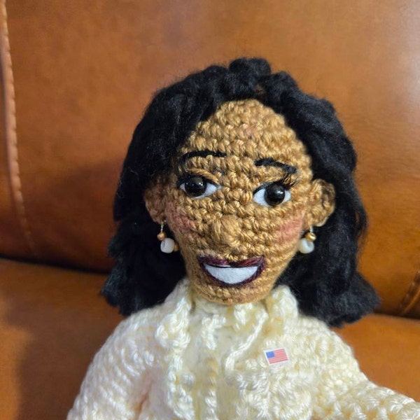 PATTERN PDF Vice President Kamala Harris Crochet Amigurumi Crochet Doll ...