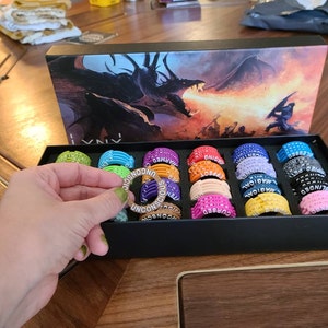 DND Miniatures Condition Rings With Box 96 Markers to Track - Etsy
