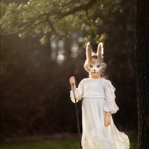White Rabbit Mask Handmade - Etsy