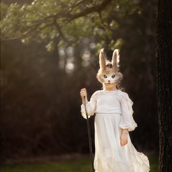 Faux Fur Mountain Rabbit Mask, Handmade - Etsy