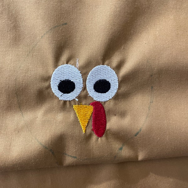 Mini Turkey Face Machine Embroidery Design-instant DOWNLOAD - Etsy