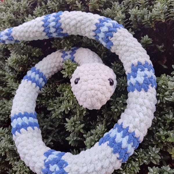 Snake Plush Crochet Pattern No Sew Do It Yourself Amigurumi Tutorial ...