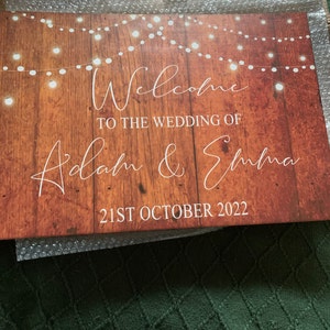 Rustic Wedding Welcome Sign | Etsy UK
