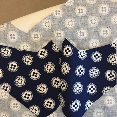 Navy Quilt Block Pattern Fabric Simple Goodness Collection - Etsy