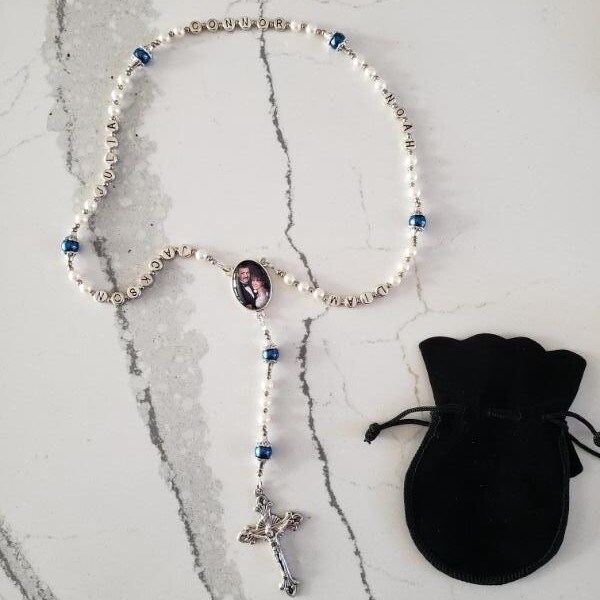 Personalized Rosary | Custom Rosary | Baptism Rosary | First Communion ...