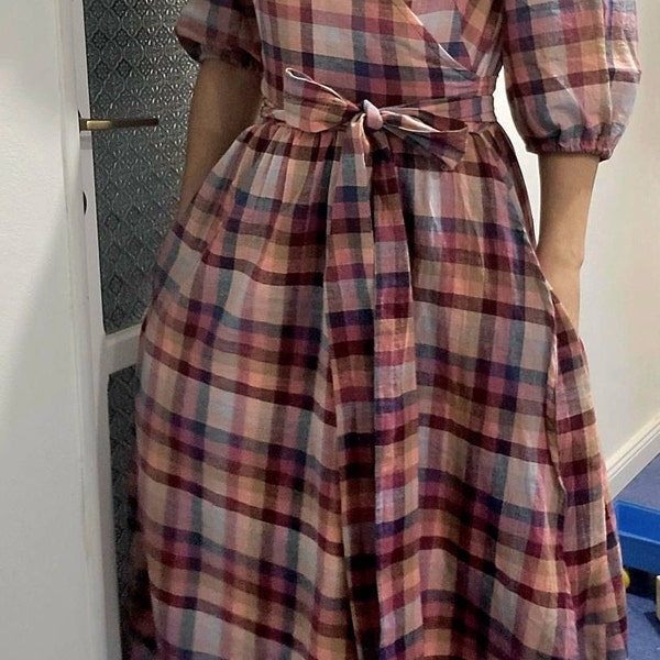 Aphrodite Midi Dress | Wrap Dress Digital Sewing Pattern in English | US Size 0-20 | Puff Sleeve ...