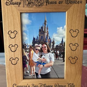 Personalized Picture Frame, 5x7, Custom Gift, Disneyland, Disneyworld ...