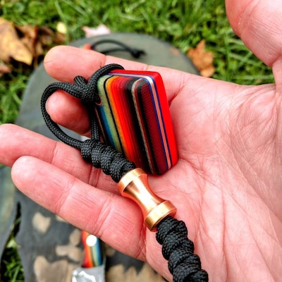Bullet Copper EDC Bead / Every Day Carry / Paracord Bead / CNC / Metal ...